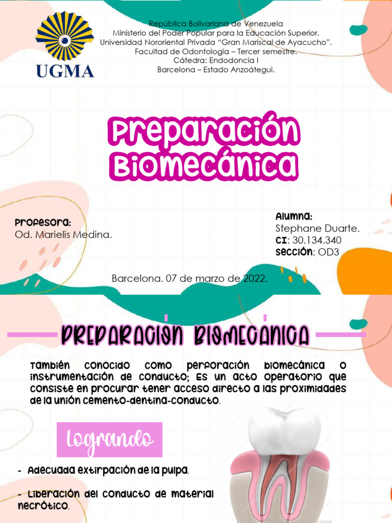 PREPARACION BIOMECANICA - STEPHANE DUARTE | PDF | Ramas de Odontología