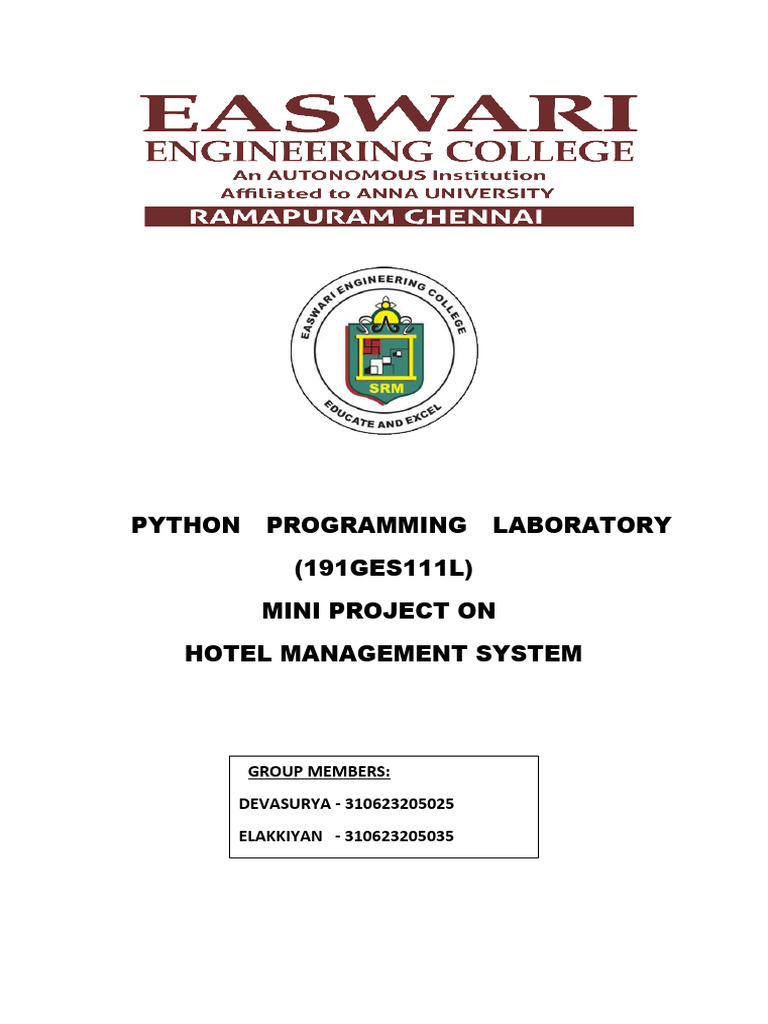 Python Mini Project Pdf