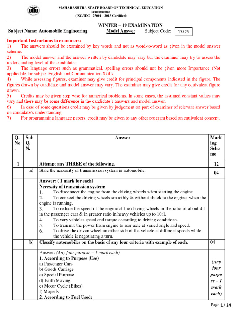 17526-2019-Winter-model-answer-paper[Msbte study resources] | PDF