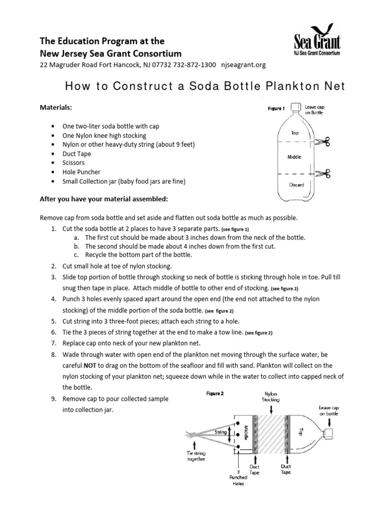 DIY Plankton Net from Soda Bottle | PDF | Home & Garden
