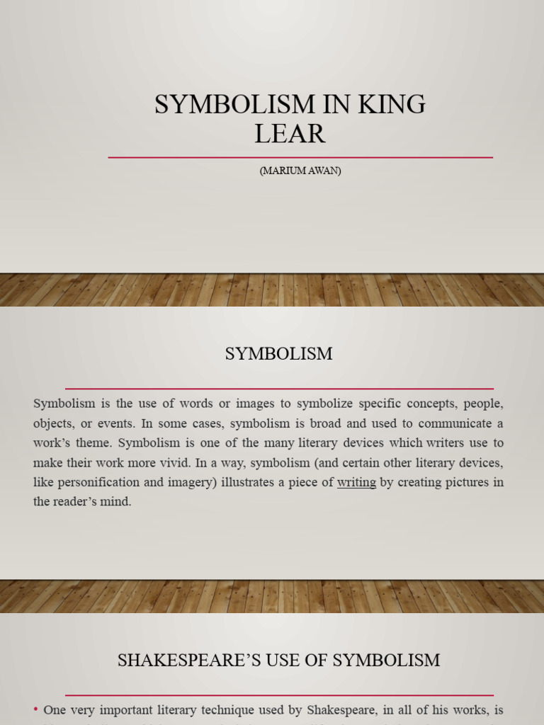 Symbolism in King Lear | PDF | King Lear