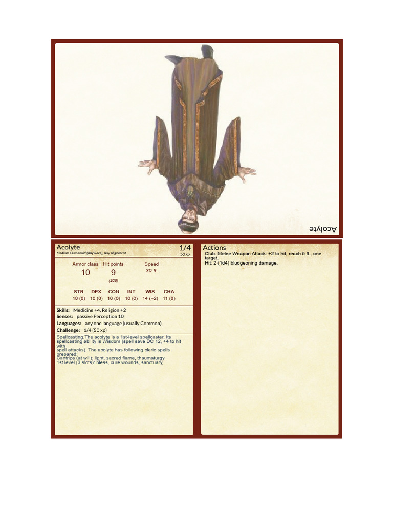 D&D Creature Stat Blocks Guide | PDF