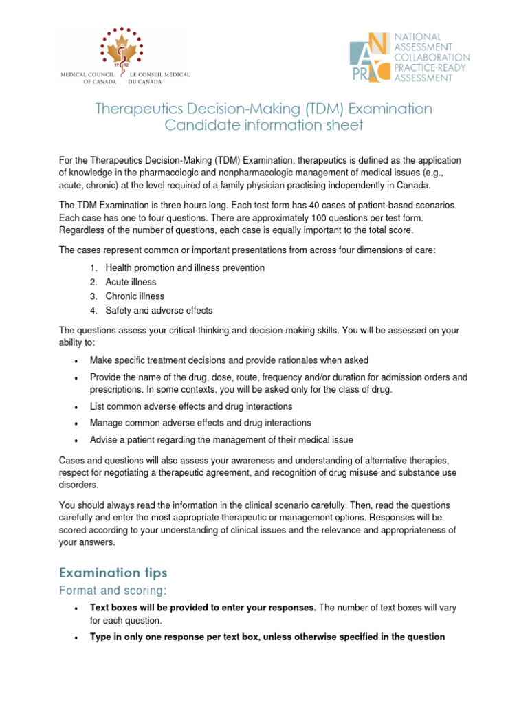 TDM Information | PDF | Therapy | Adverse Effect