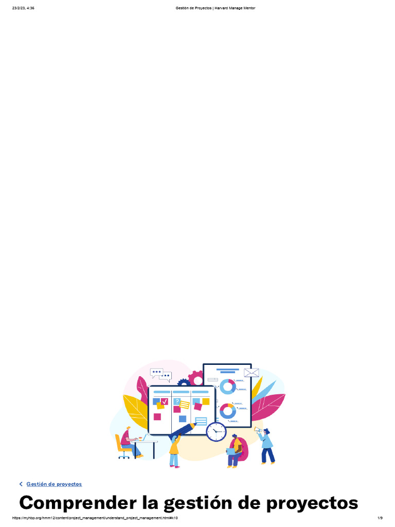 01 Lesson - Gestión de Proyectos - Harvard Manage Mentor | PDF