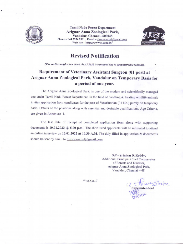VAS - Revised Notification and application | PDF