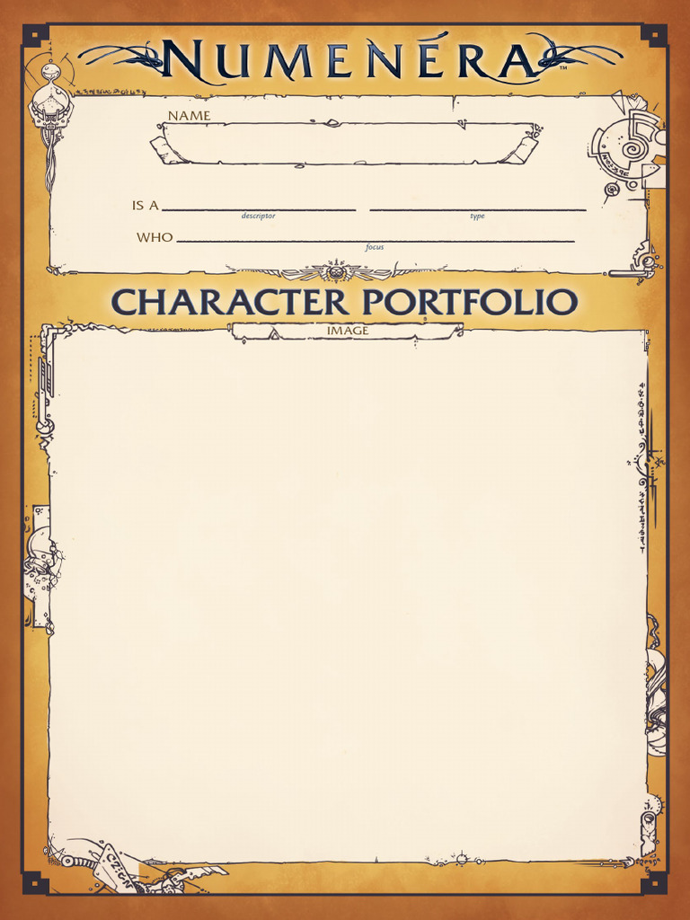 Numenera Character Sheet Template | PDF | Role Playing Games | Gaming