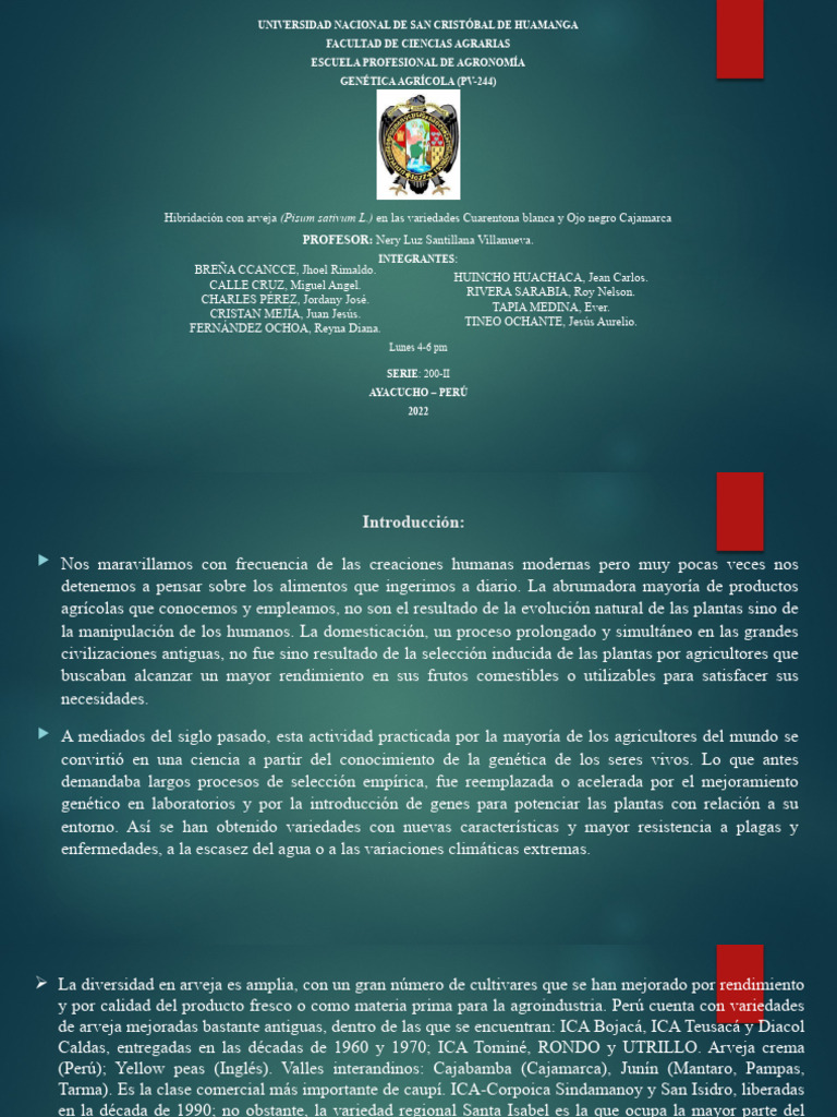 Exposición Final | PDF | Guisante | Flores