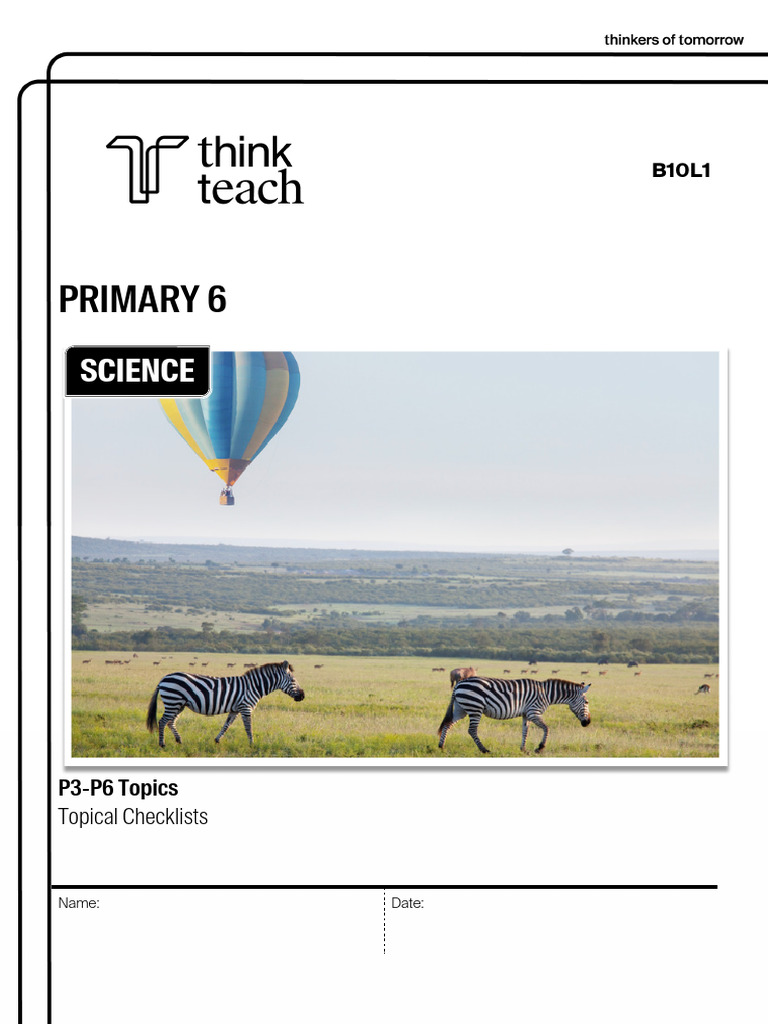 PSLE Science Concept Checklist P6 Study Checklist Watermark | PDF ...