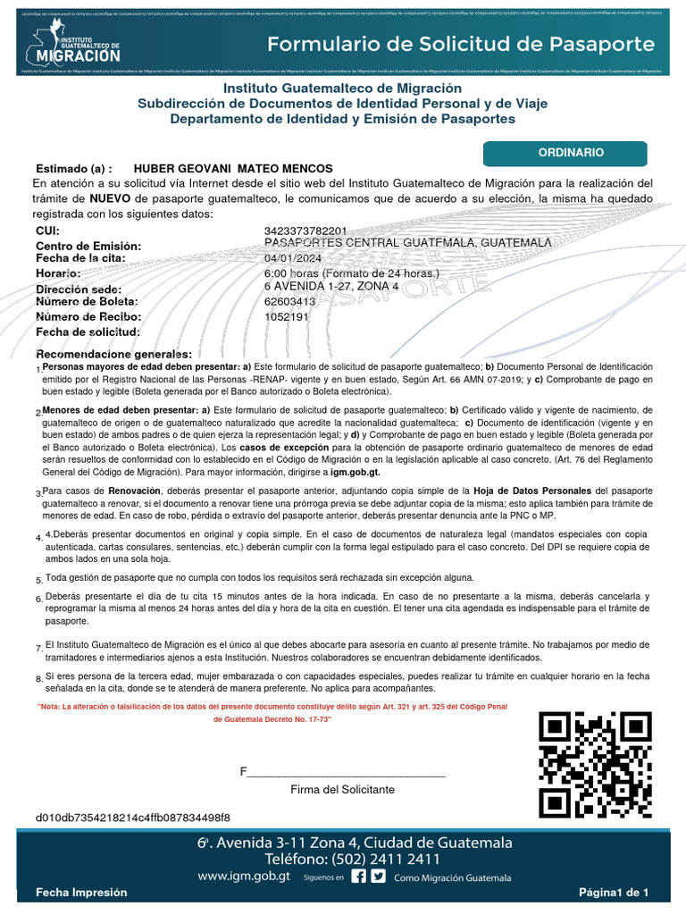 Formulario Solicitud | PDF | Guatemala | Gobierno