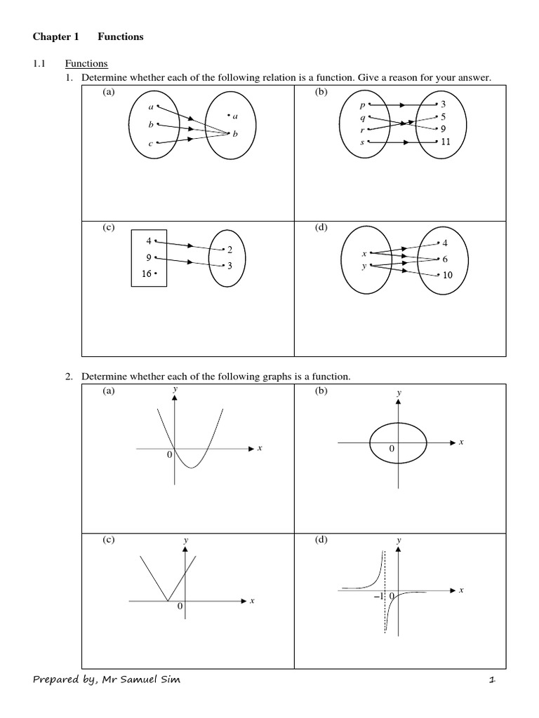 (EXE) Chapter 1 Functions | PDF | Function (Mathematics) | Domain Of A ... (EXE) Chapter 1 Functions | PDF | Function (Mathematics) | Domain Of A ...