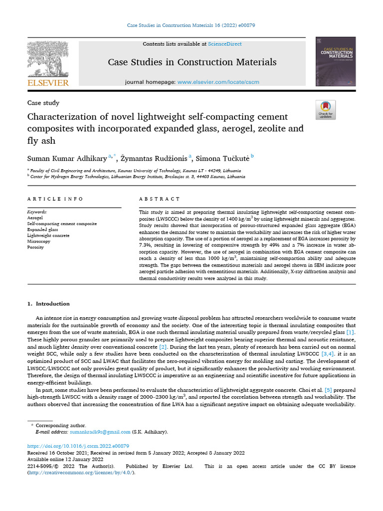 Characterization of Novel Lightweight Self-Compacting Cement Composites ...
