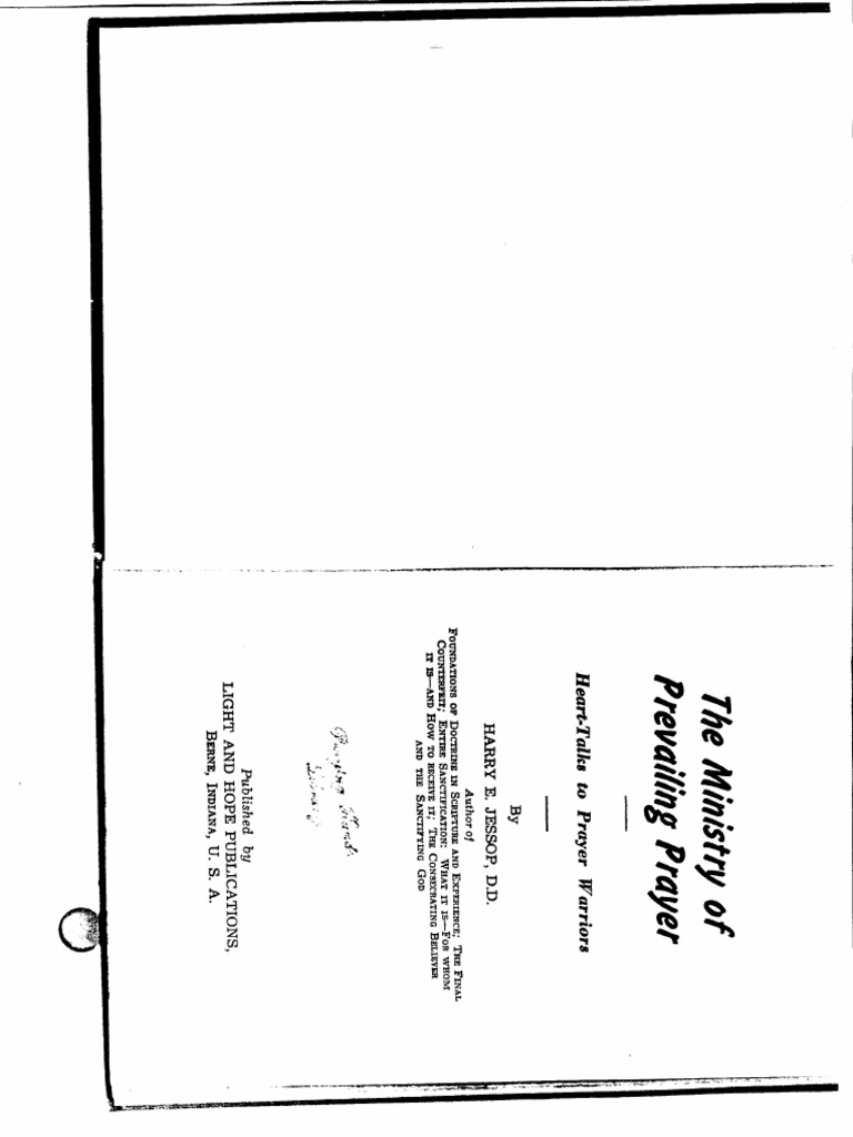 The Ministry of Prevailing Prayer - Harry E Jessop | PDF