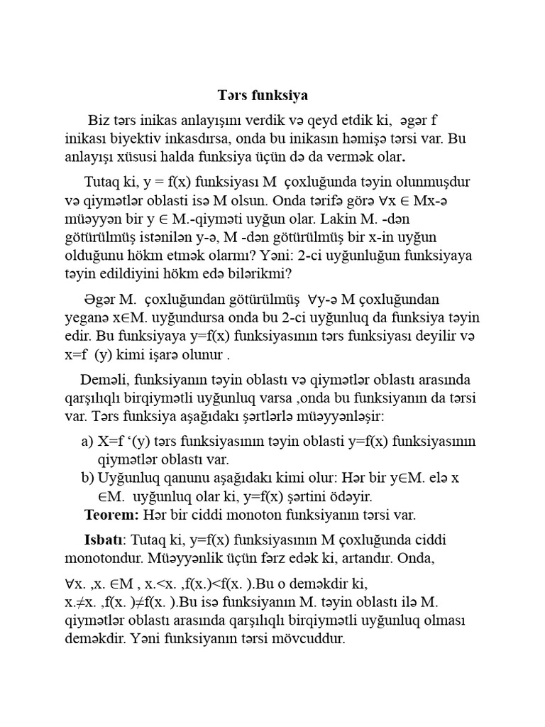 Riyazi Analiz | PDF