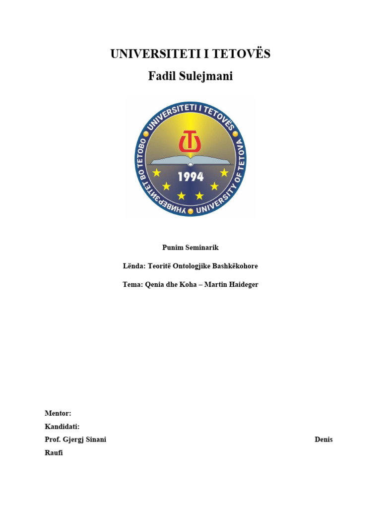 Qenia Dhe Koha - Denis Raufi | PDF