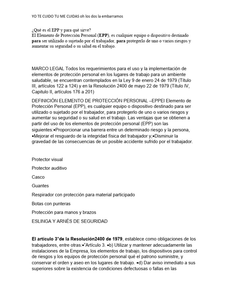 Qué Es El EPP y para Qué Sirve | PDF | Acero | Quemar