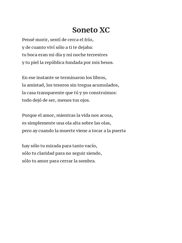 Soneto XC | PDF