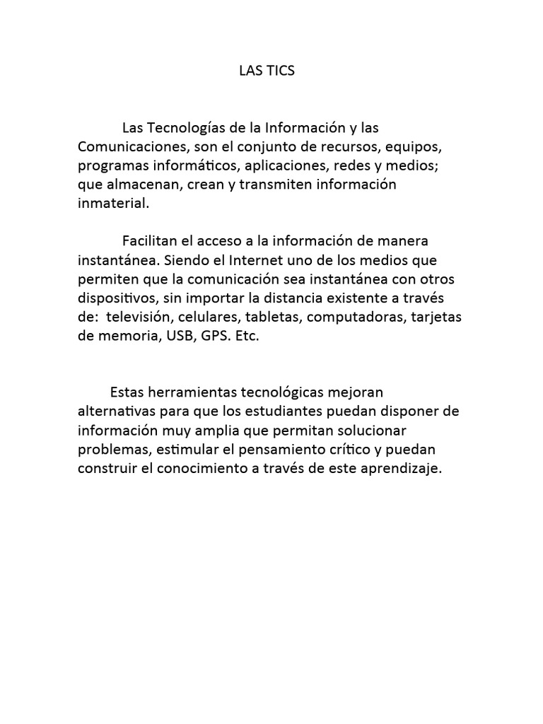 Las Tics | PDF