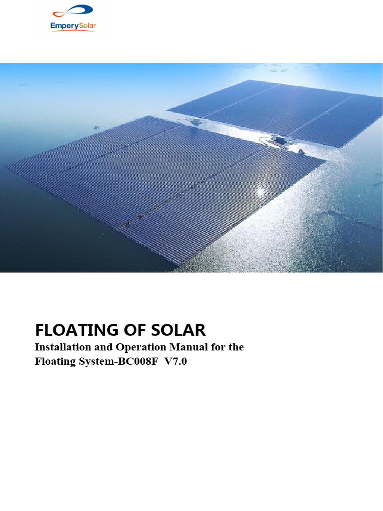 Floating Solar System Installation Guide | PDF | Screw | Equipment