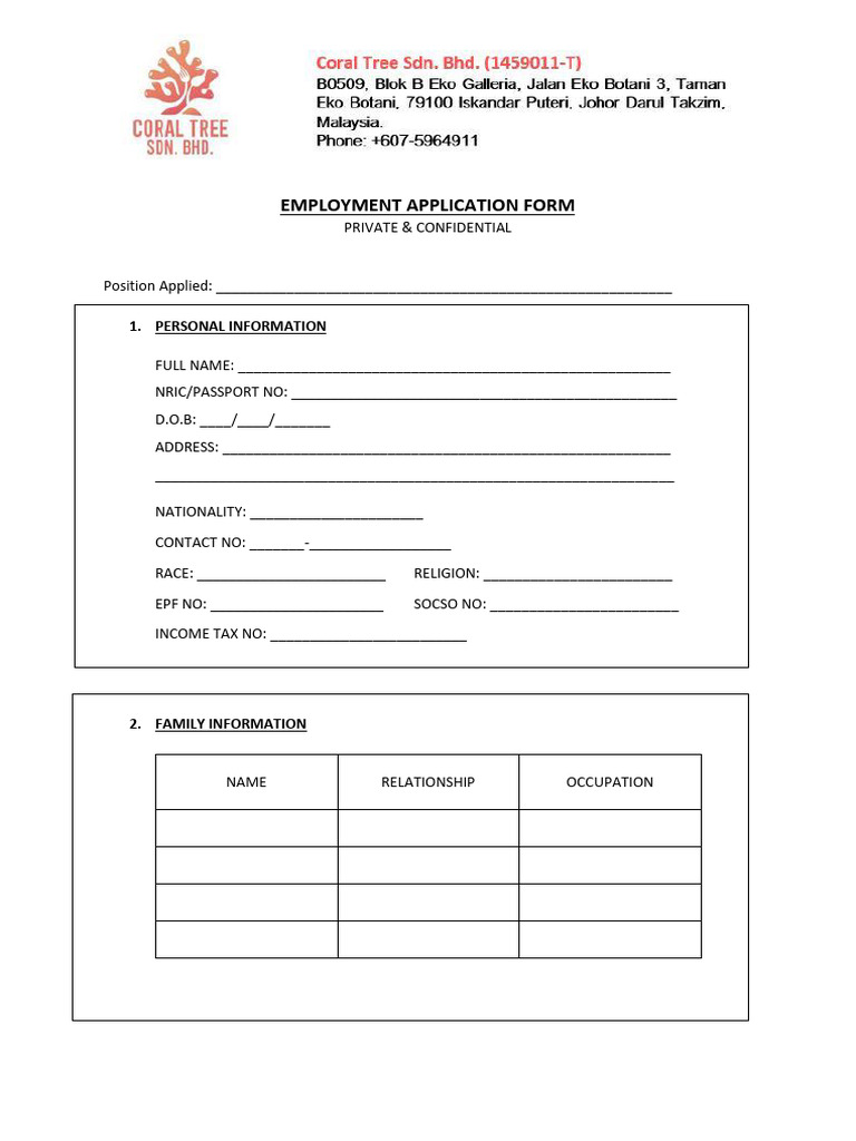 Ct-Hr-01-Employment Application Form - CT | PDF | Justice | Crime ...