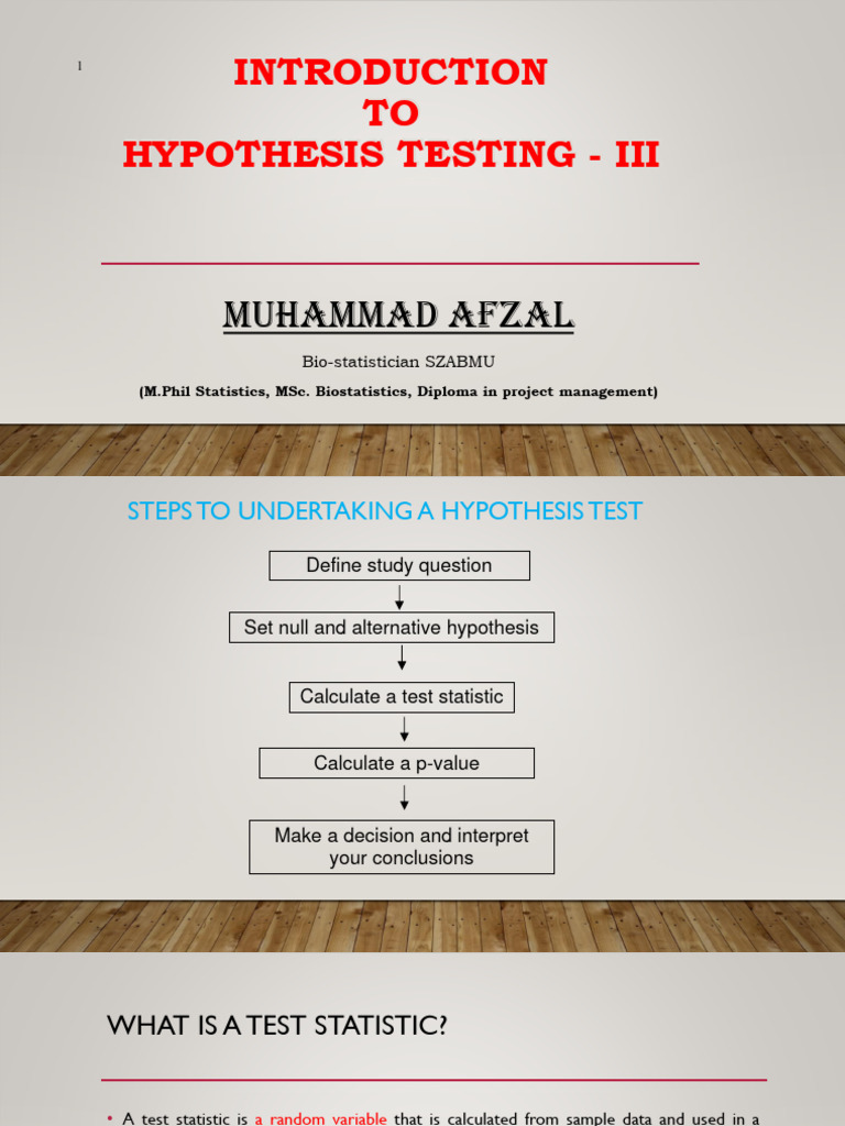 Introduction To Hypothesis Testing - III | PDF | Statistical Hypothesis ...