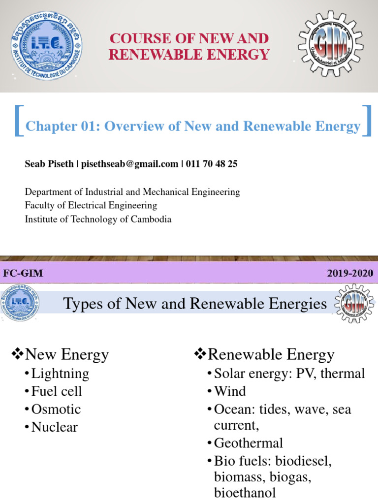 Chapter 01-Overview of New and Renewable Energy | PDF | Renewable Energy | Atomic Nucleus