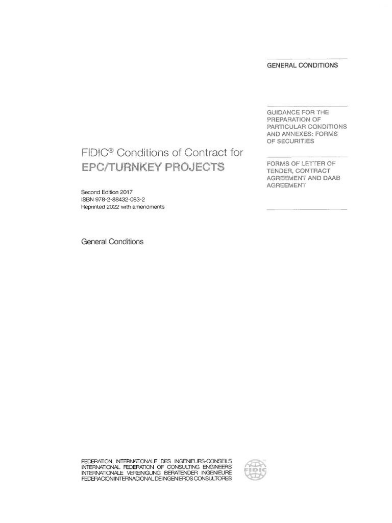 Fidic Silver Book General Conditions 2017 | PDF