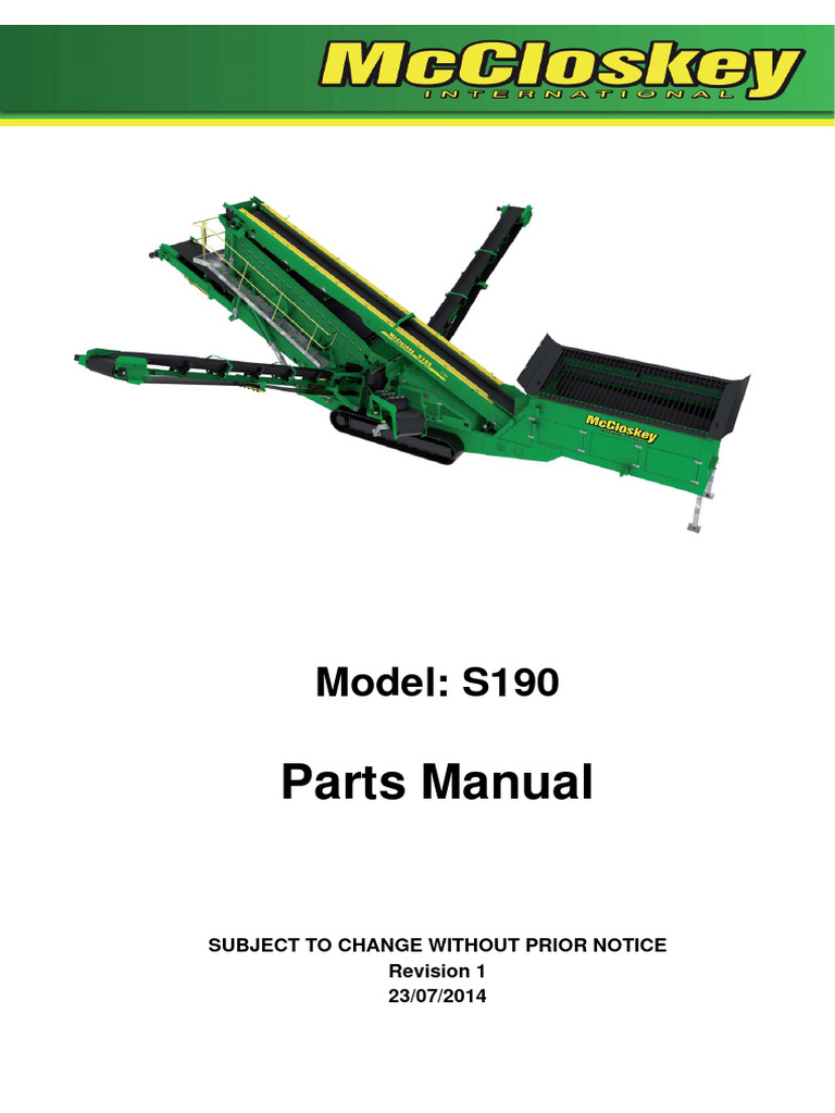 S190 Parts Manual and Diagrams | PDF | Axle | Automotive Industry