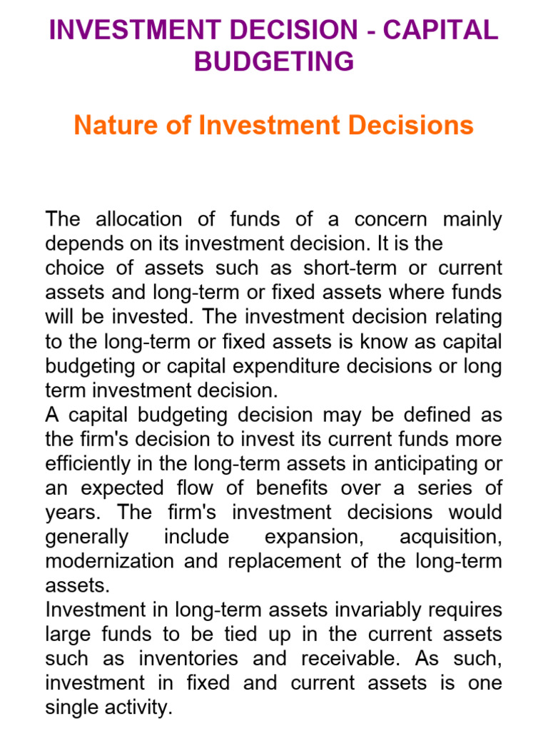 Capital Budgeting | PDF | Net Present Value | Discounted Cash Flow