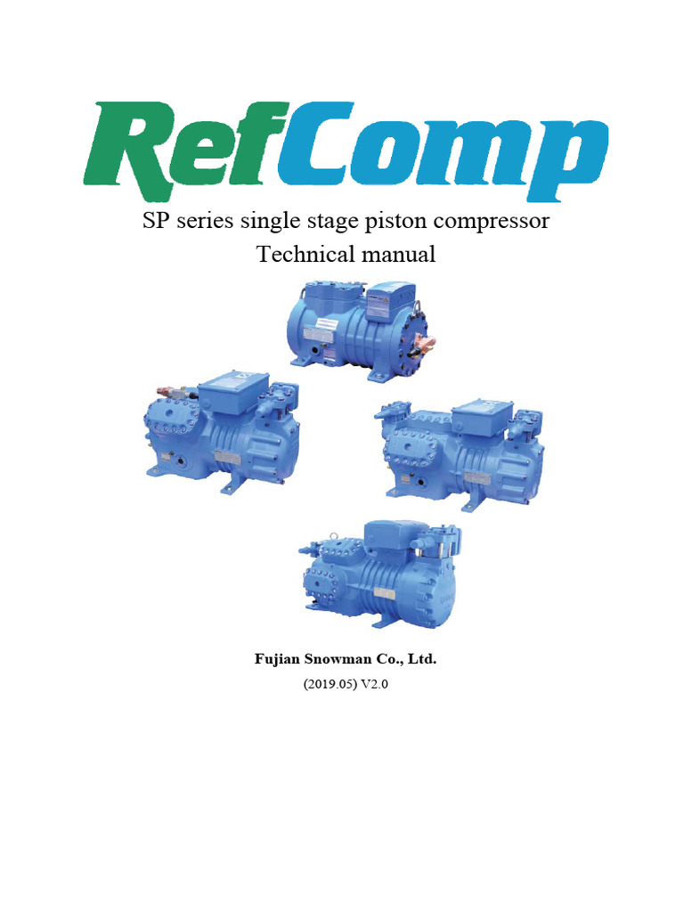 Technical Manual of SP Series V2.0 | PDF | Pump | Lubricant