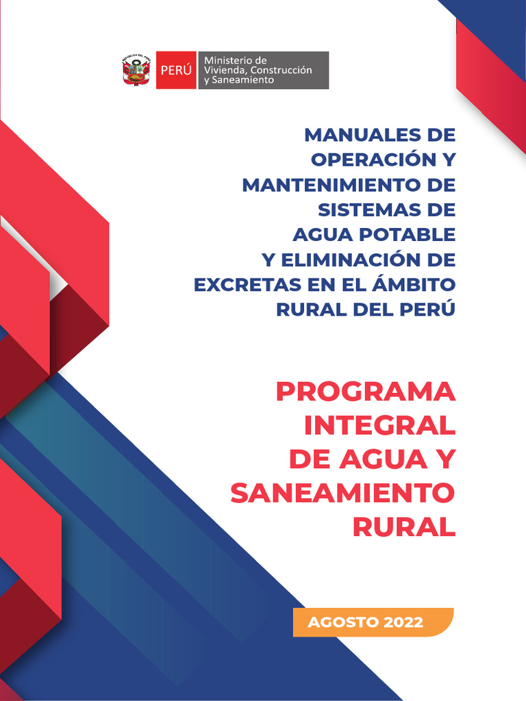 Manual de O&M SAP y DSE Rural | PDF | Red de abastecimiento de agua | Saneamiento