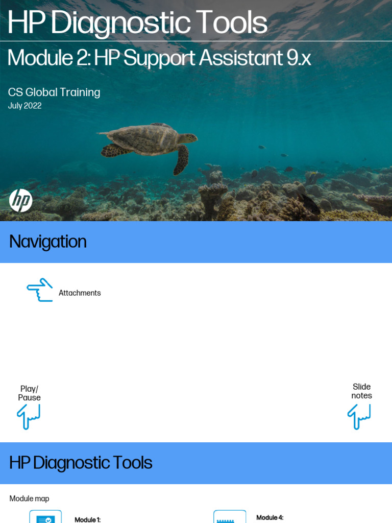 HP Diagnostic Tools Module 2 HP Support Assistant 9.x | PDF