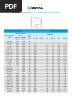 Eccentric Reducer Dimensions and Weight Chart | PDF | Pipe (Fluid ...