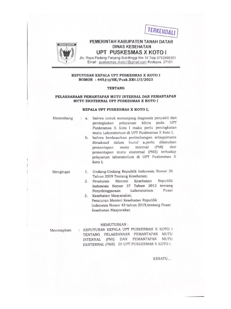 3.9.1.d1 SK Pmi Dan Pme | PDF