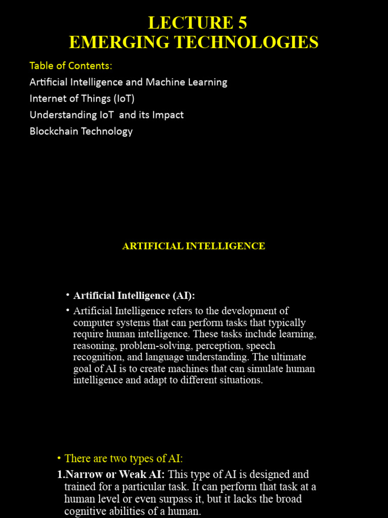 Lecture 5 Emerging Technology | Download Free PDF | Machine Learning | Deep Learning