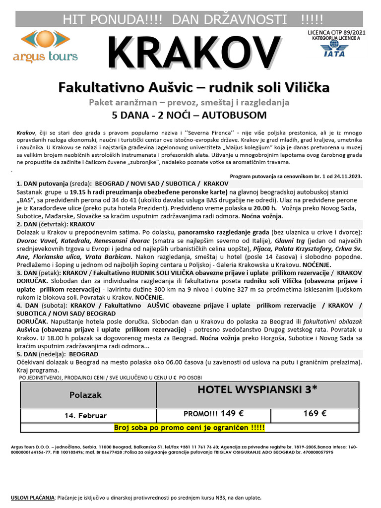 Krakov 2024 Dan Drzavnosti | PDF