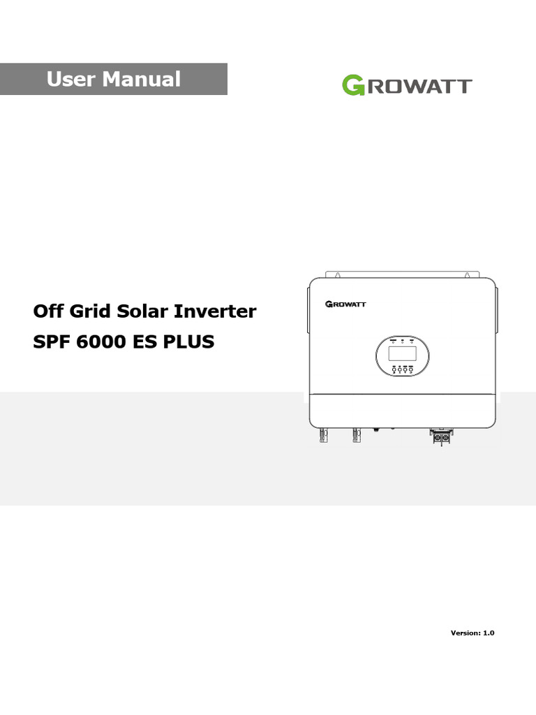 SPF 6000 ES Plus User Manual en 202212 | PDF | Rechargeable Battery ...