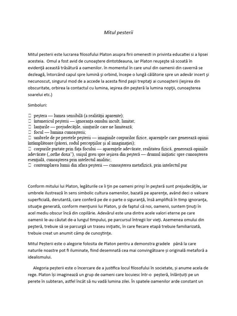Mitul Pesterii | PDF