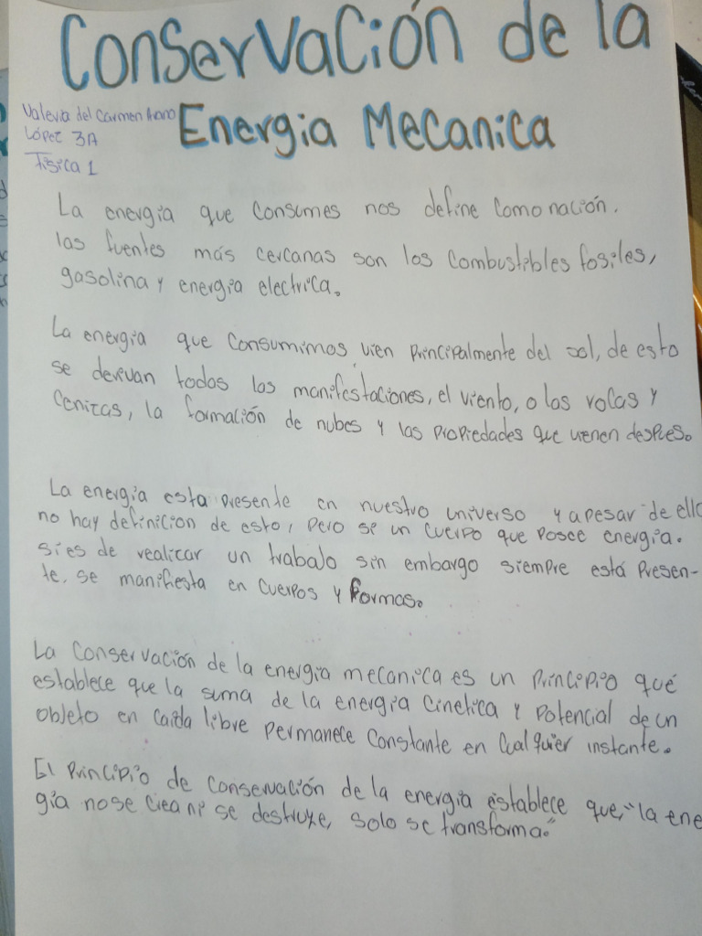 Conservación de La Energía Mecánica | PDF