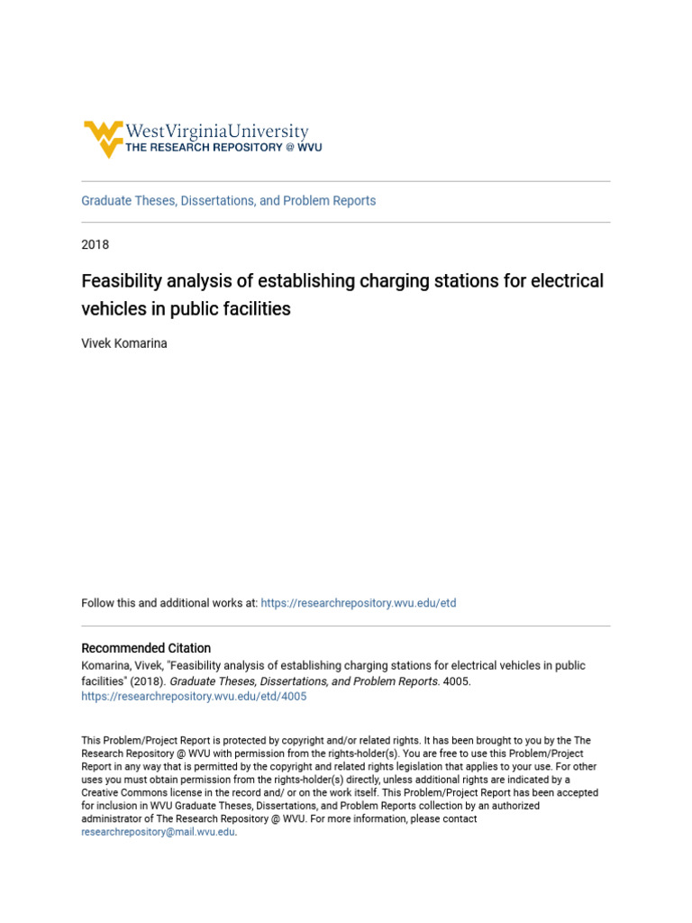 Feasibility Analysis of Establishing Charging Stations For Electric ...
