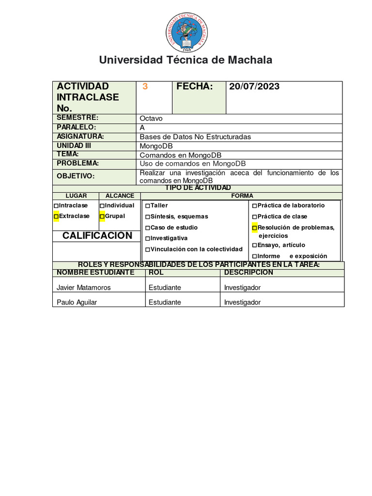 Comandos MongoDB: Guía Completa | PDF | Interfaz de línea de comando | Mongo Db