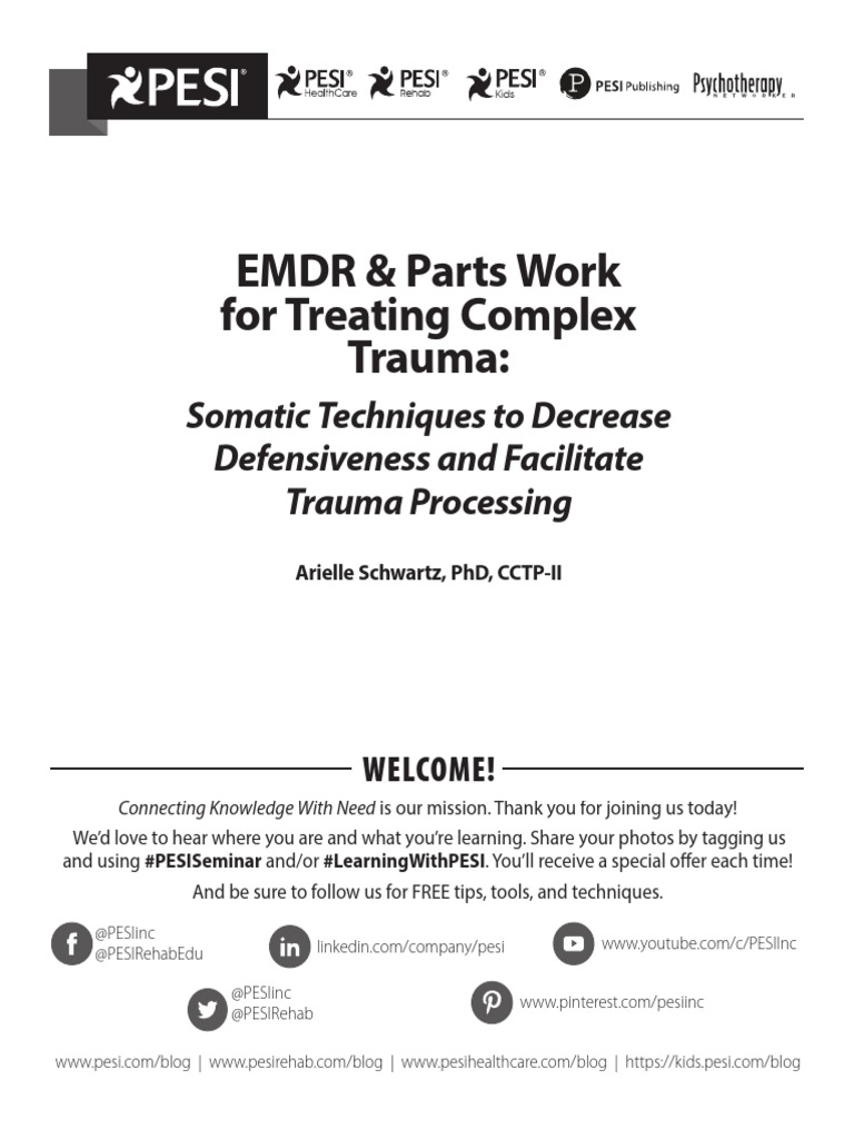 Manual Emdr Parts Work Treating Complex Trauma | PDF | Complex Post ...