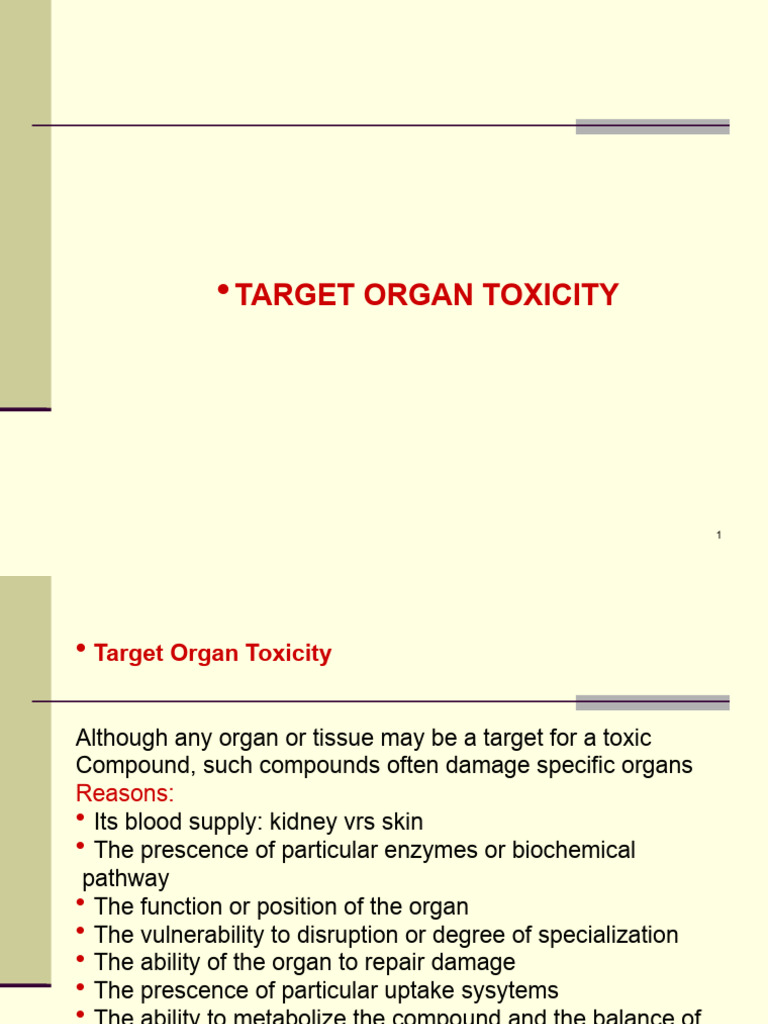 Toxicology Part 4 | PDF | Liver | Kidney