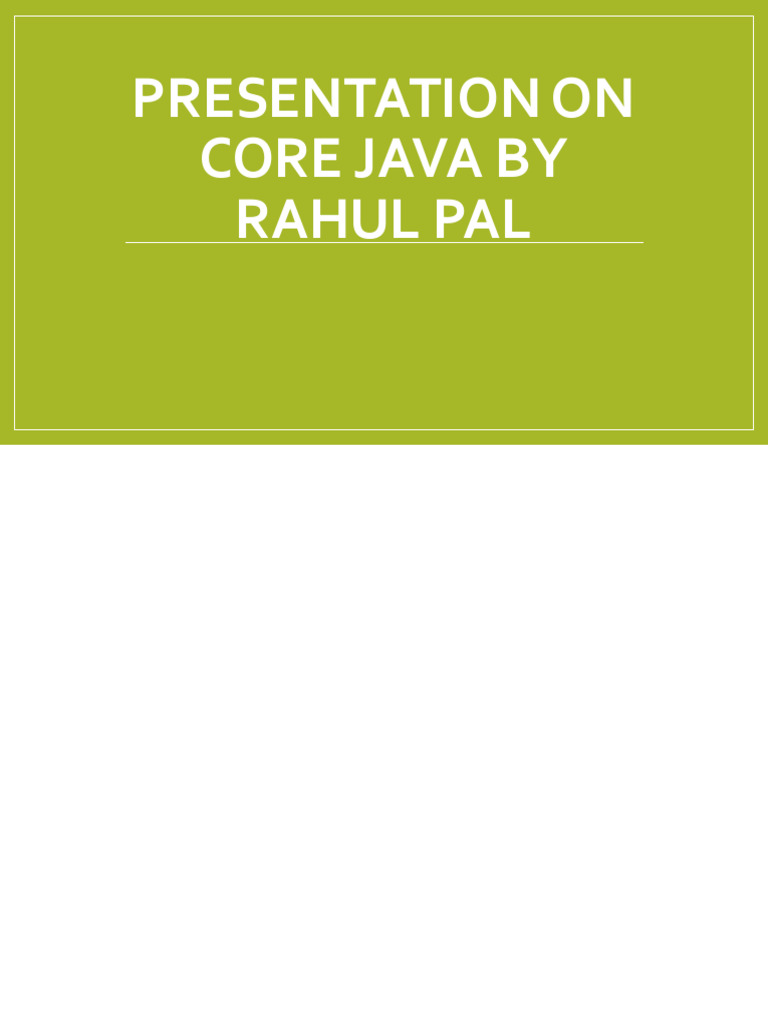 Core Java Overview and Applications | PDF | Java (Programming Language) | Java Virtual Machine