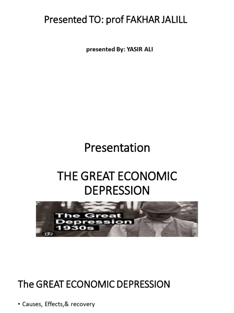 The Great Economic Depression | PDF | Great Depression | Unemployment