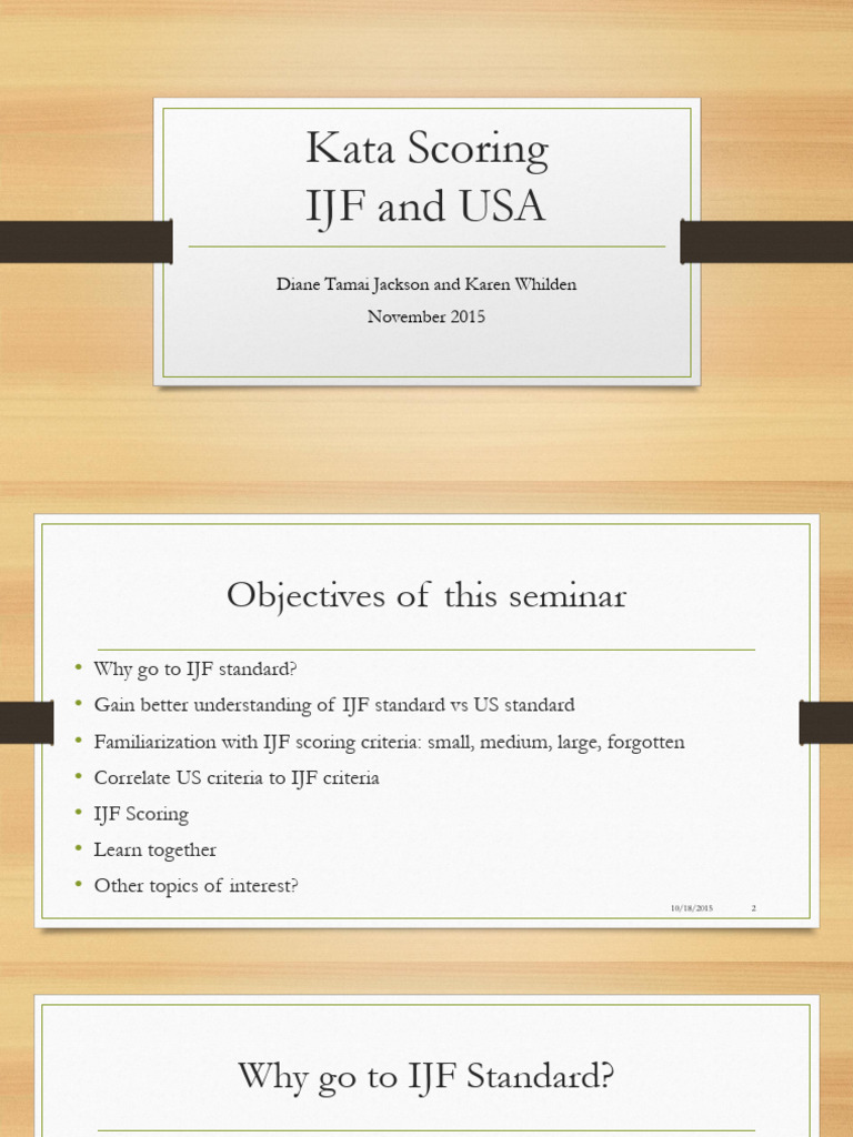 Kata Scoring IJF and USA Nov 2015 | PDF | Judo | Gendai Budo