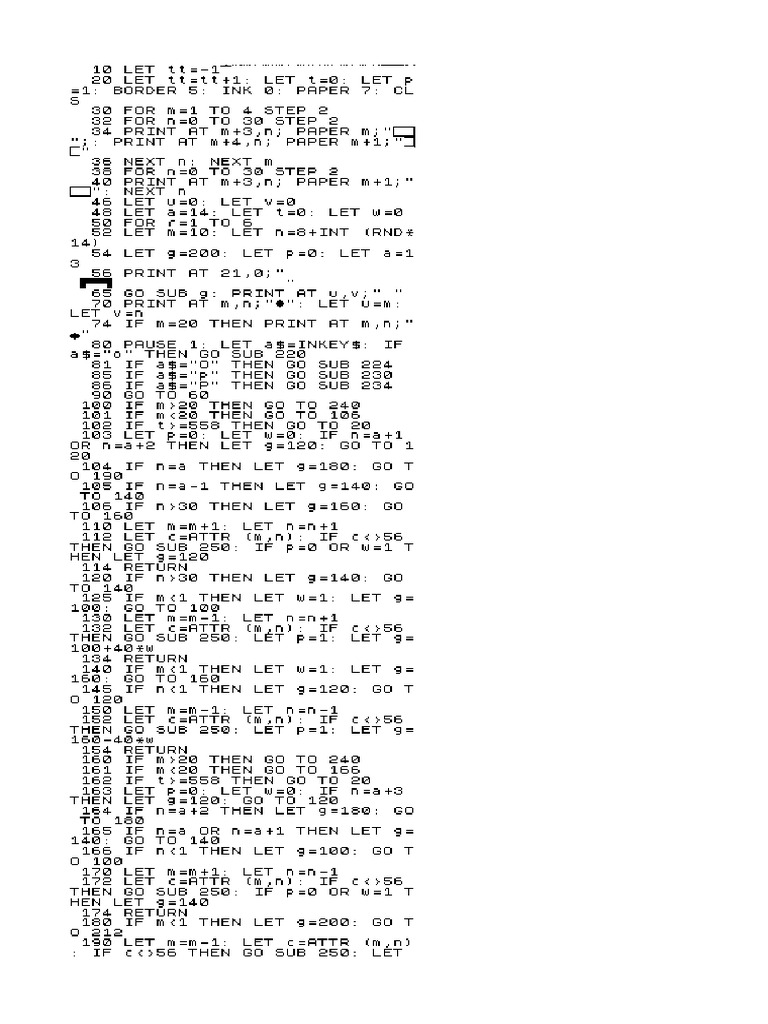 Thro The Wall Original BASIC | PDF