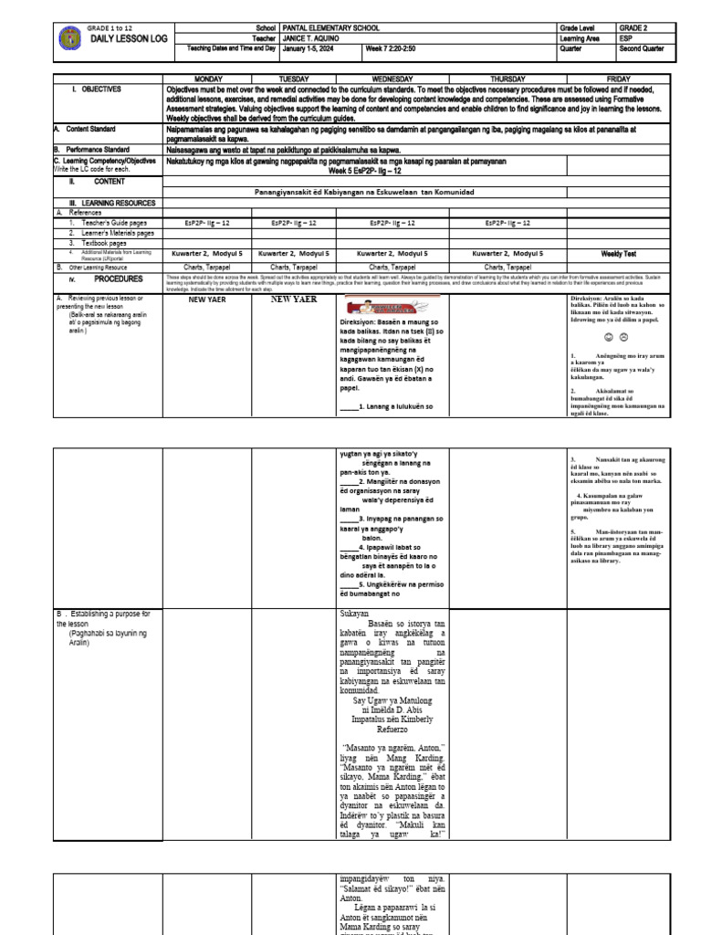DLL Esp Q2 Week7 | PDF | Cognition | Behavioural Sciences