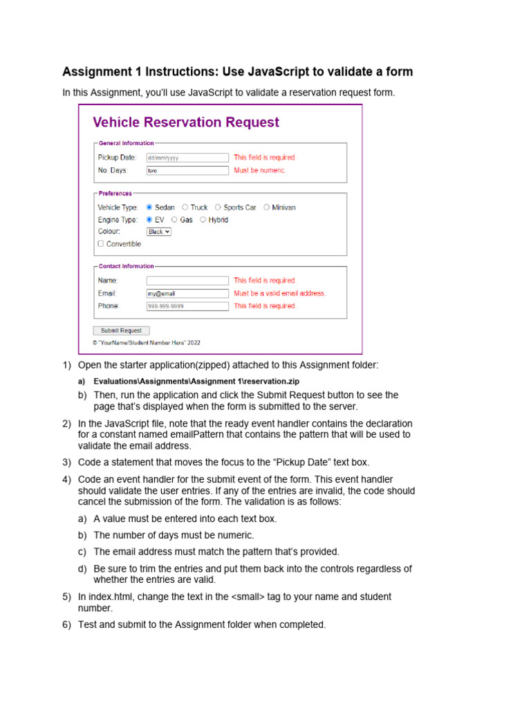 Assignment1 Instructions | PDF