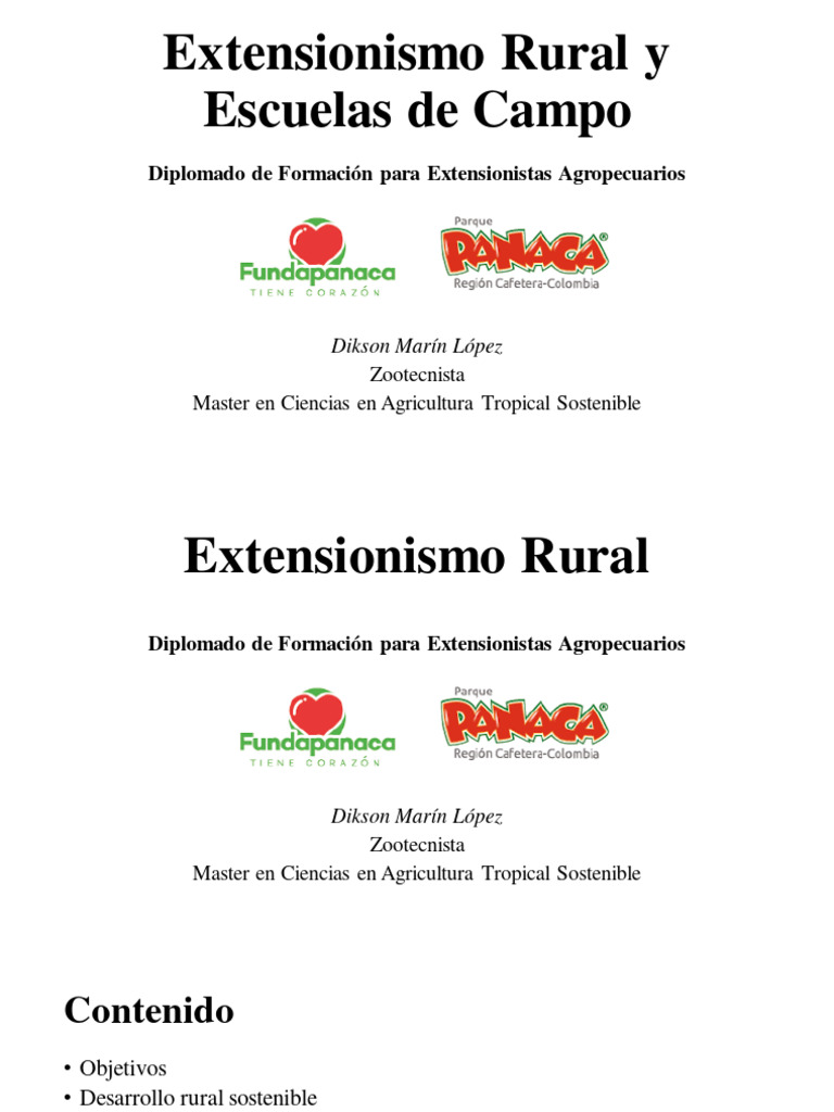 Extensionismo Rural y Escuelas de Campo_FundaPanaca | PDF ...