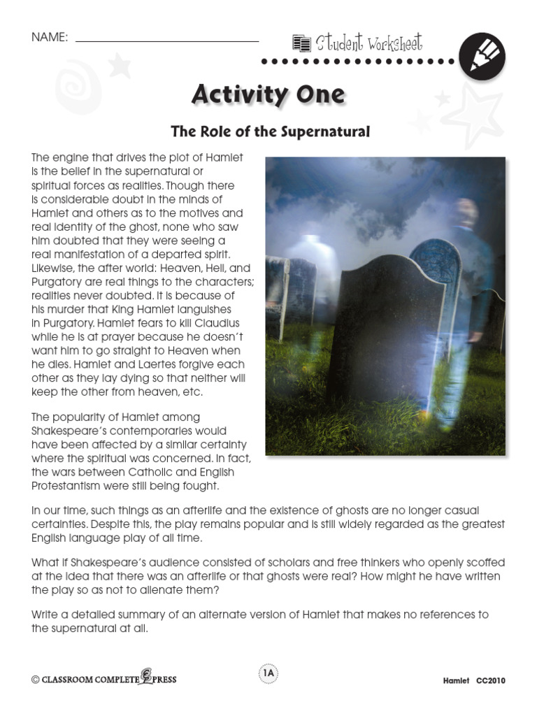 Hamlet Student Workbook Activities | PDF | Hamlet